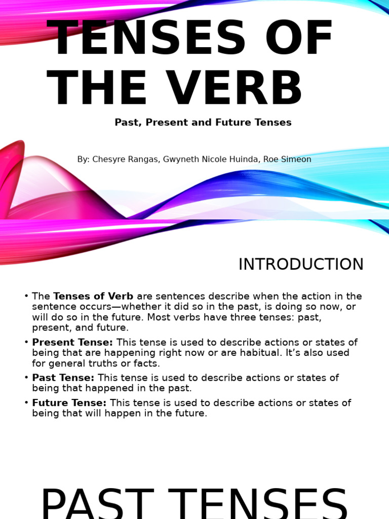 Understanding Verb Tenses: Past, Present, Future | PDF | Grammatical ...