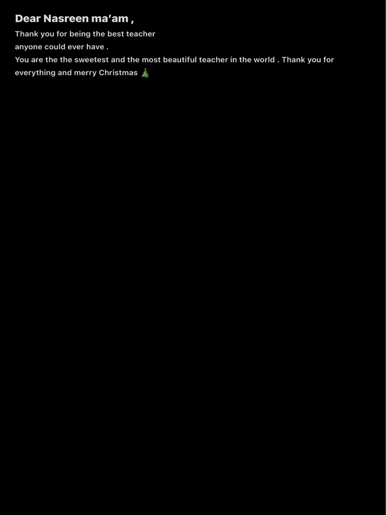 Dear Nasreen Ma’Am , | PDF
