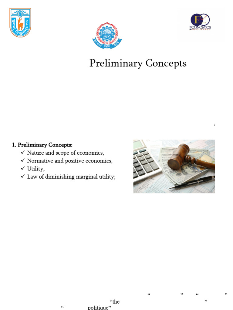 Lecture Eco BIM 1 Preliminary Concepts | PDF | Economics | Macroeconomics