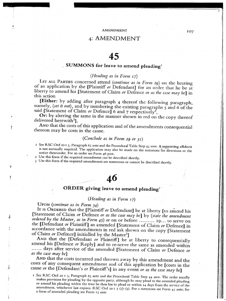 Forms - Amendments | PDF