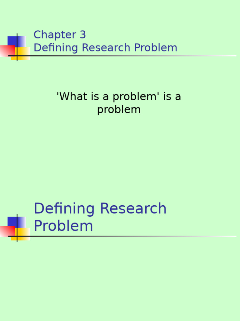Chapter 3 Problem Identification | PDF