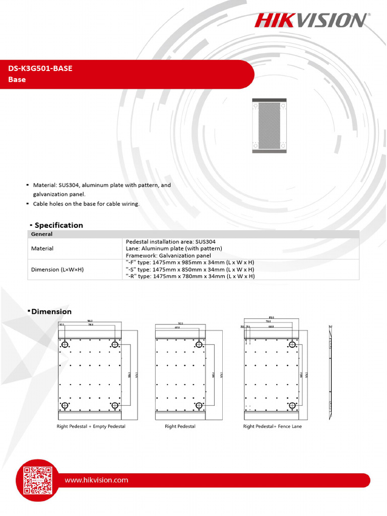 DS-K3G501 Base Specifications | PDF