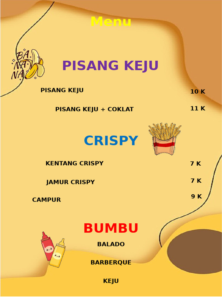 Menu Pisang Keju dan Variasi Crispy | PDF