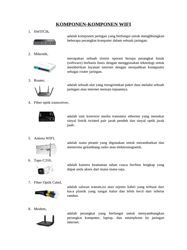 Komponen Utama Jaringan WiFi | PDF