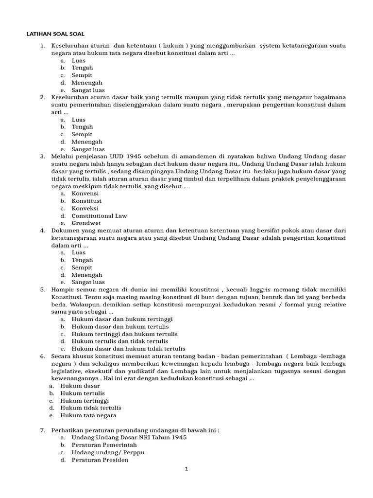 Soal Soal Lat Ihan Us 25 | PDF