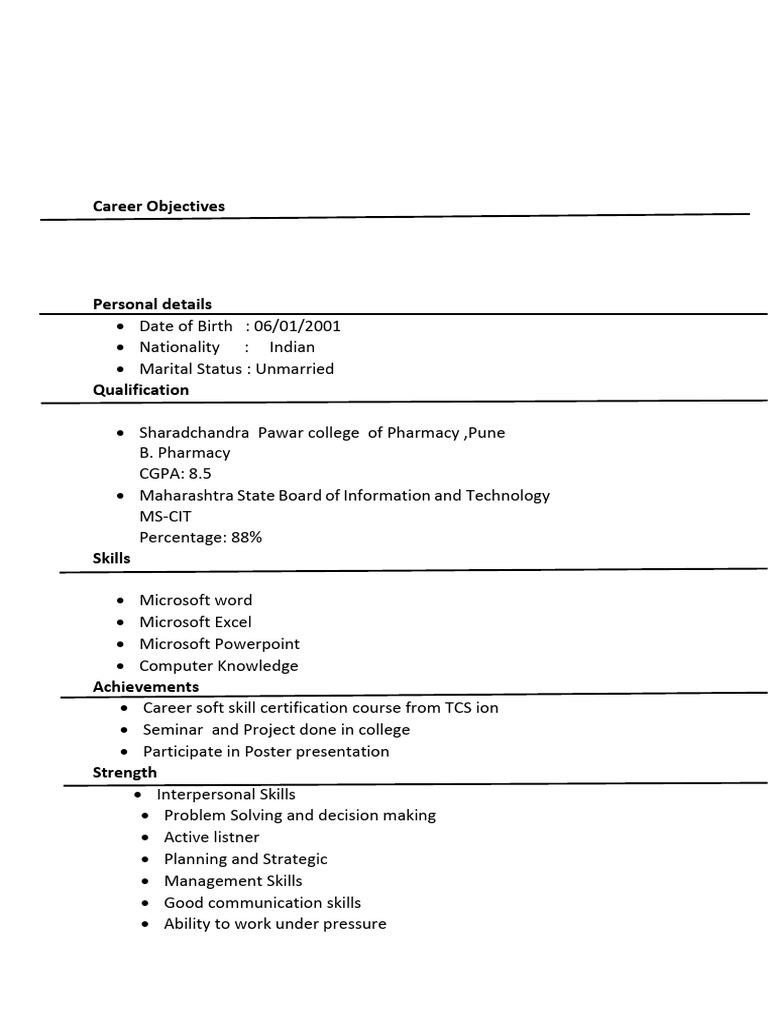 CV Aarti Pawar | PDF