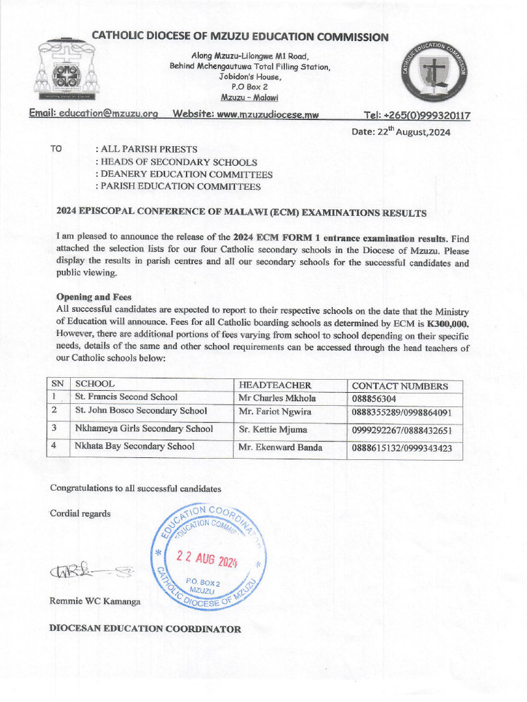 2024 Ecm Form One Selection | PDF