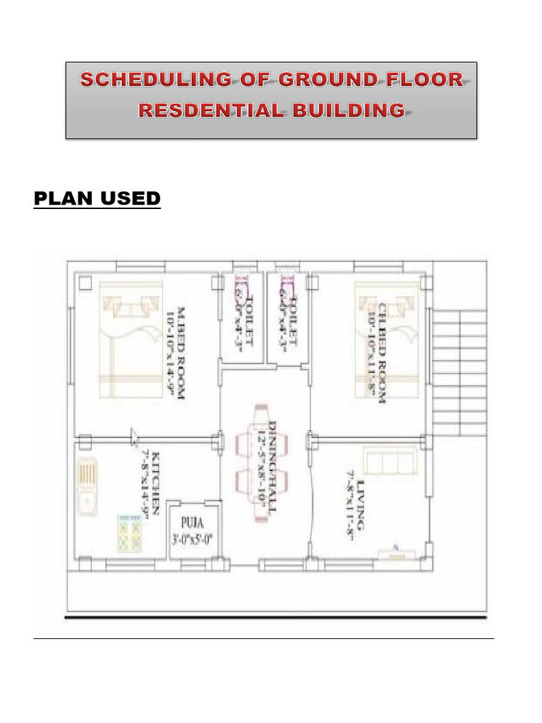 Scheduling of Ground Floor Resdential Building (1) | PDF