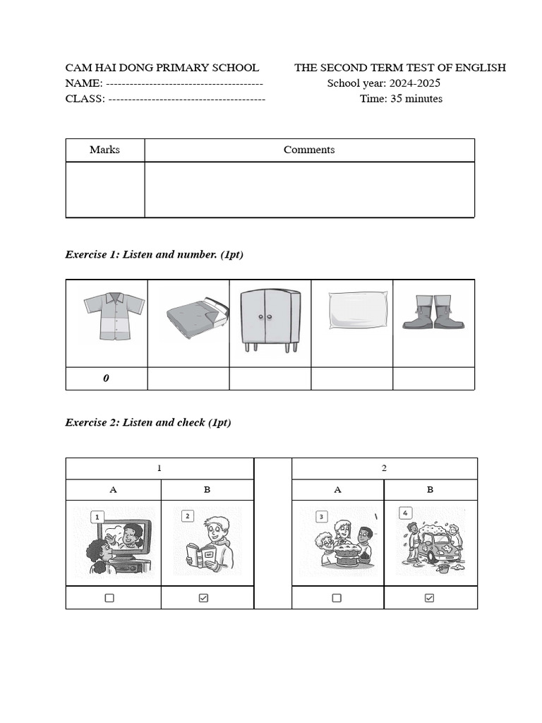 Grade 3 English Test - 04 | PDF