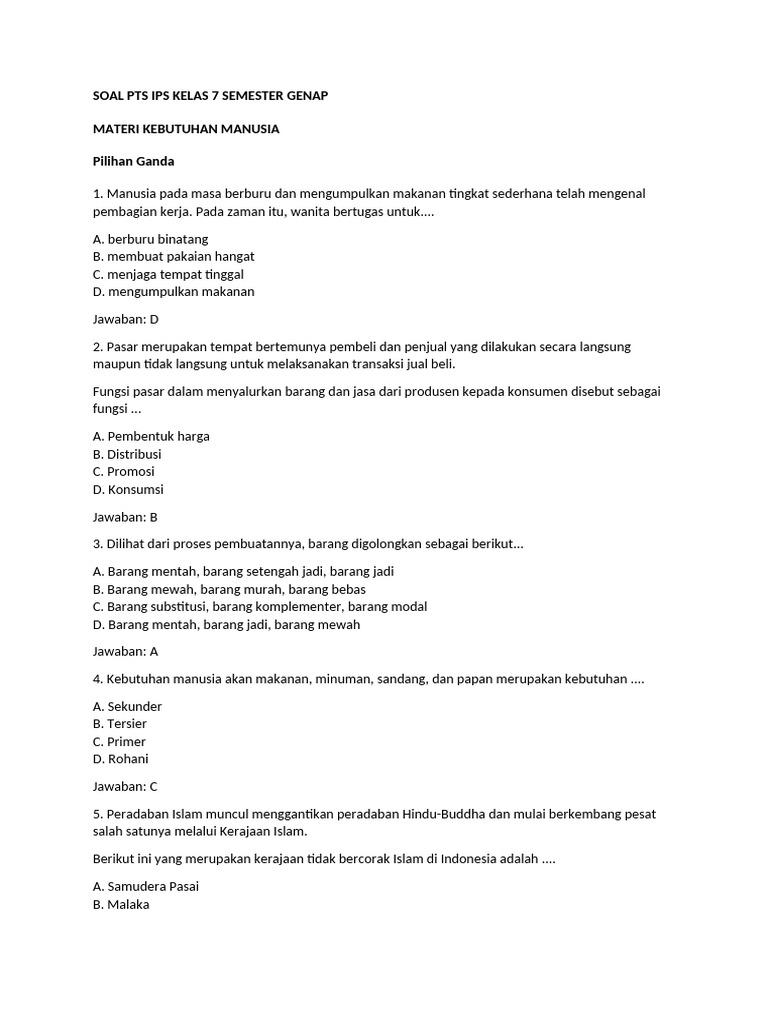Soal Asts - Ips - 6 Maret 2025 | PDF