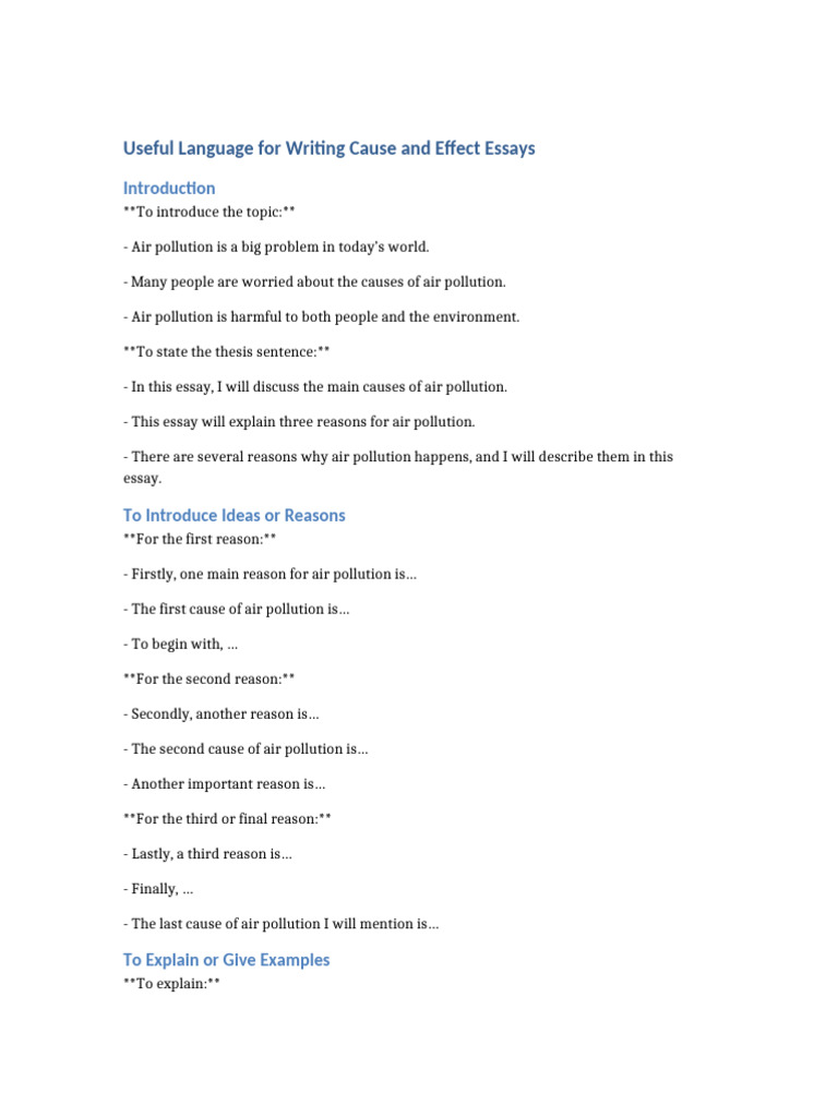Useful Language For Essay Writing | PDF