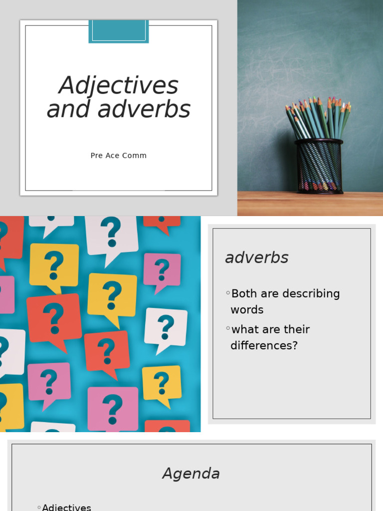 Understanding Adjectives and Adverbs | PDF | Adjective | Adverb