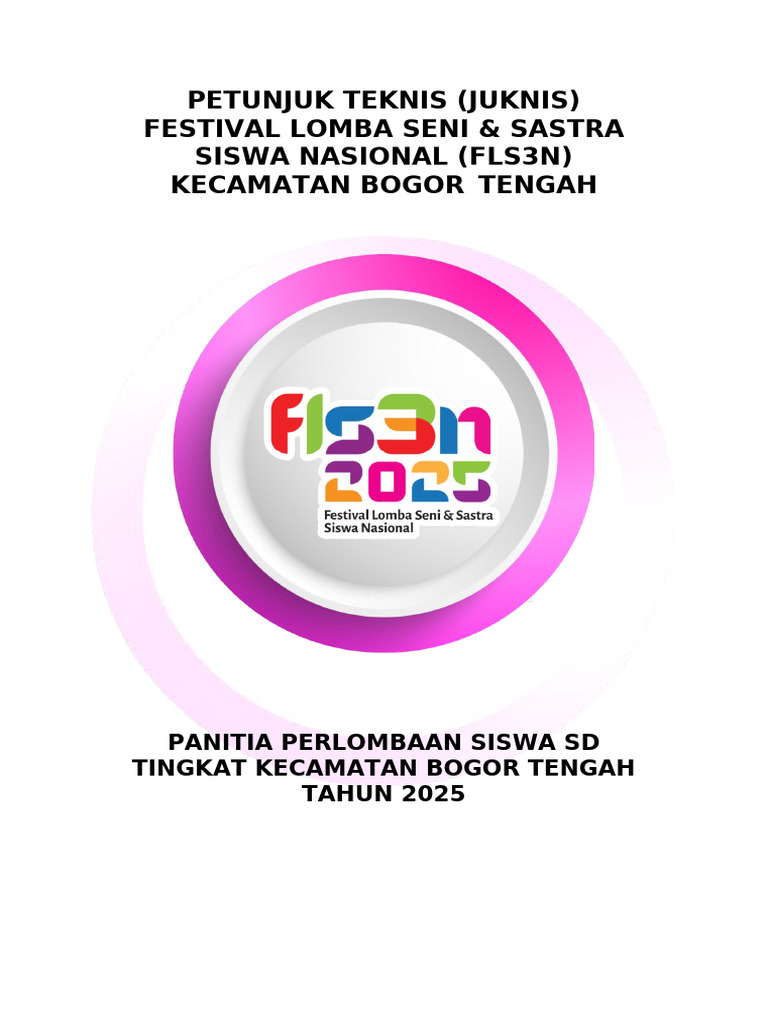 Juknis FLS3N Bogor Tengah 2025 | PDF