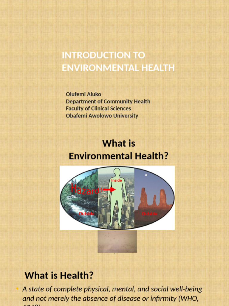 Introduction to Environmental Health | PDF | Environmental Health ...