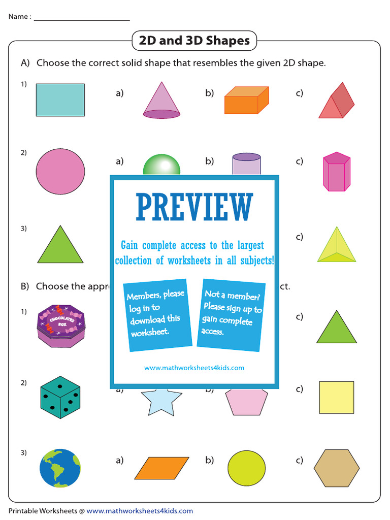Identify 3d Shapes | PDF