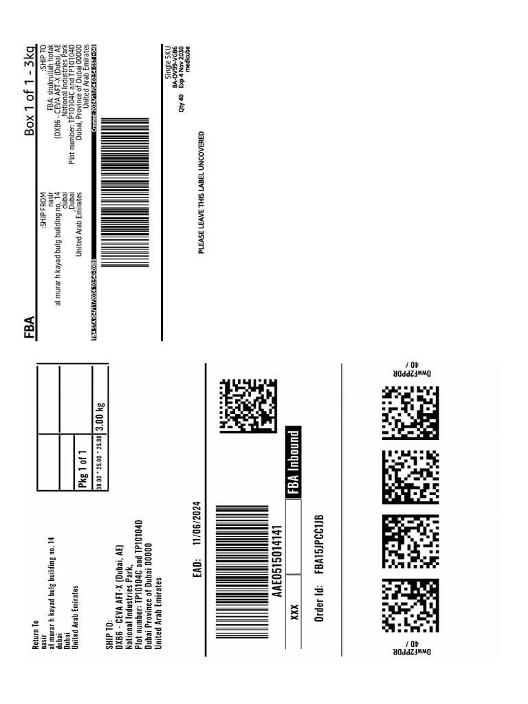 40 units al habib store box label | PDF