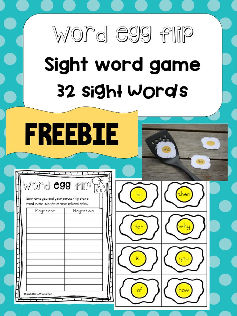 Egg Sight Word Game Veyklv | PDF