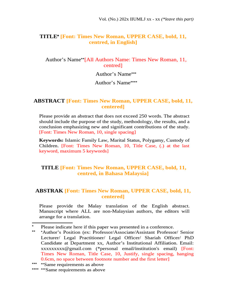 Iiumlj Manuscript Template-oth | PDF | Paragraph | Text