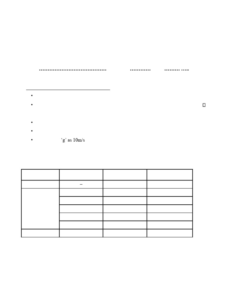 Physics F3 Opener Revision Series QS | PDF | Force | Acceleration