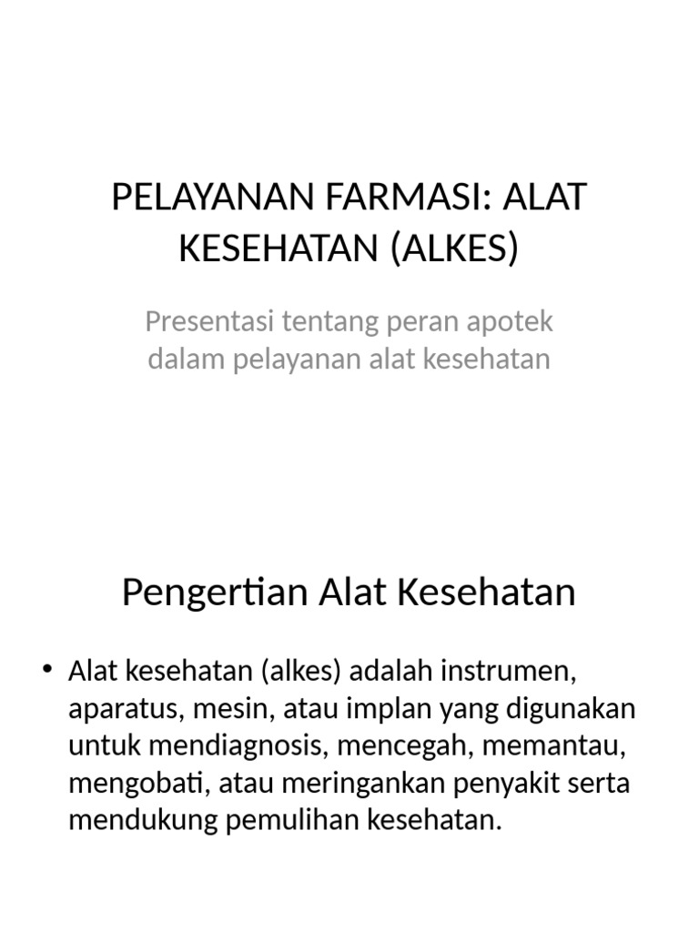 Pelayanan_Farmasi_Alkes | PDF