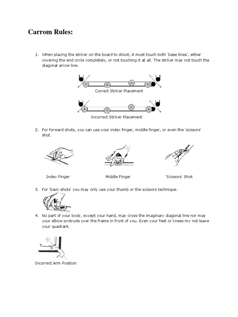 Carrom Rules | PDF