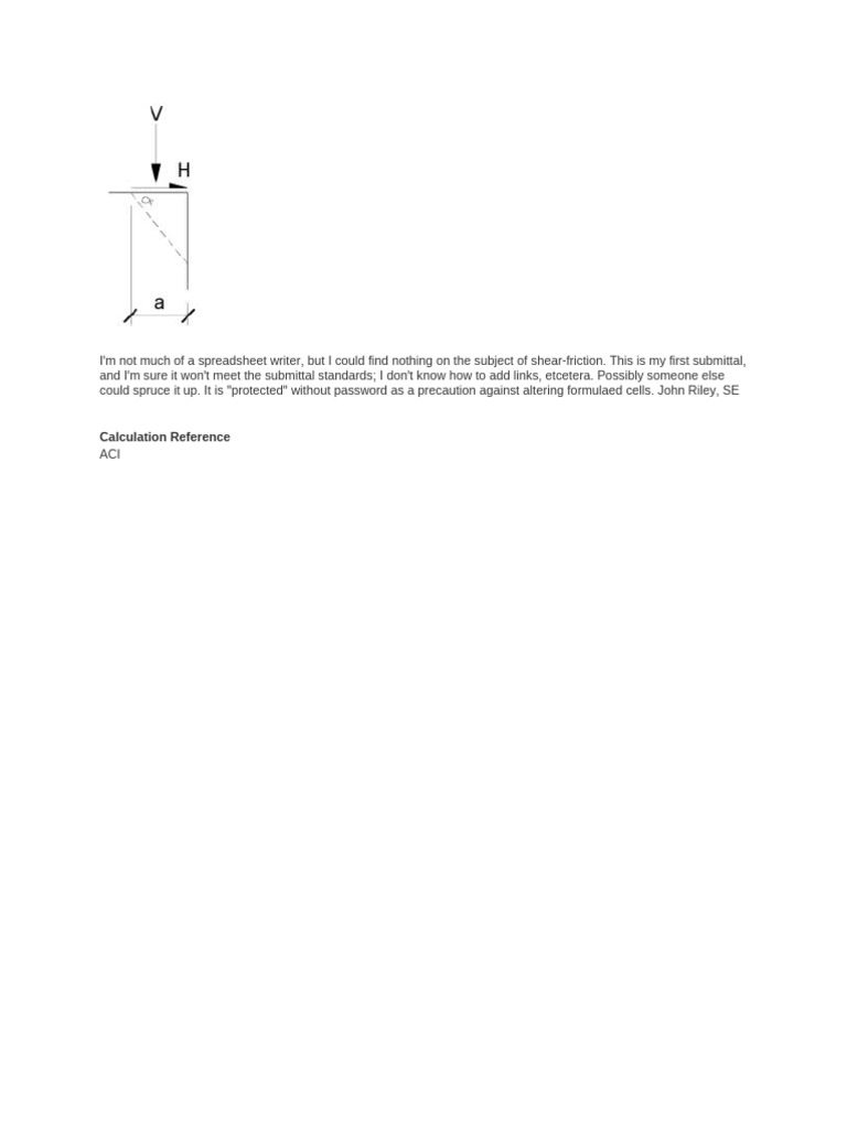 Shear Friction ACI 318-02 | PDF