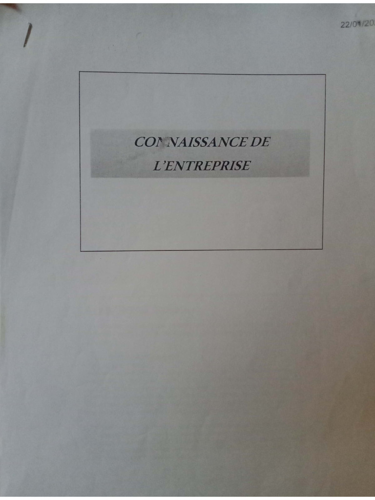 Connaissance Entreprise | PDF