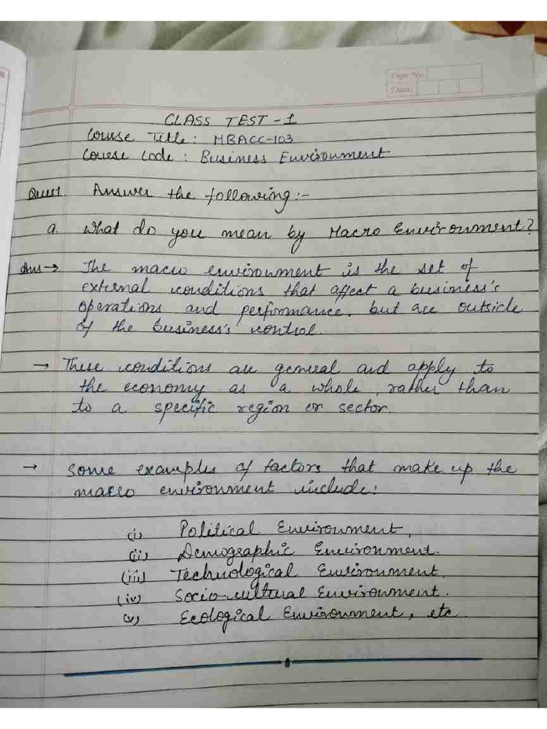 CT 1-2 Business Environment | PDF