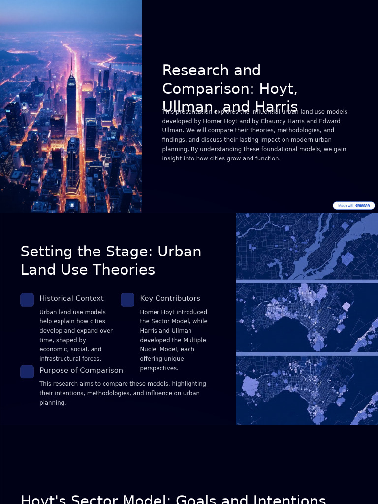 Research and Comparison Hoyt Ullman and Harris | PDF | Urban Sprawl ...