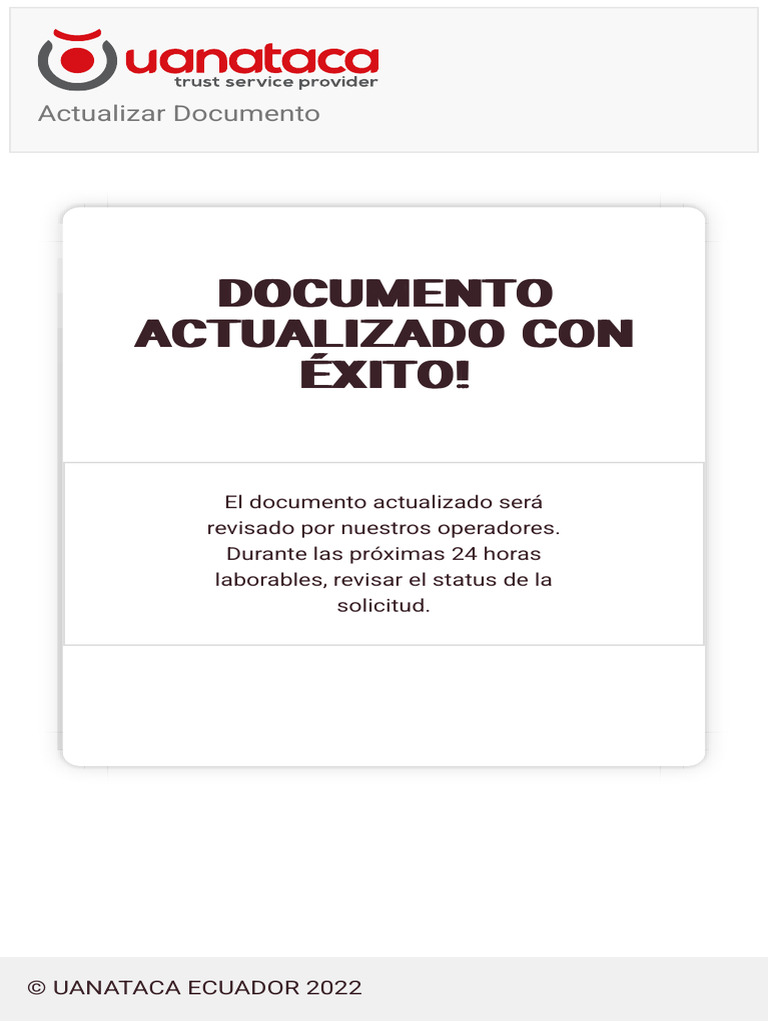 Actualizar Documento | PDF