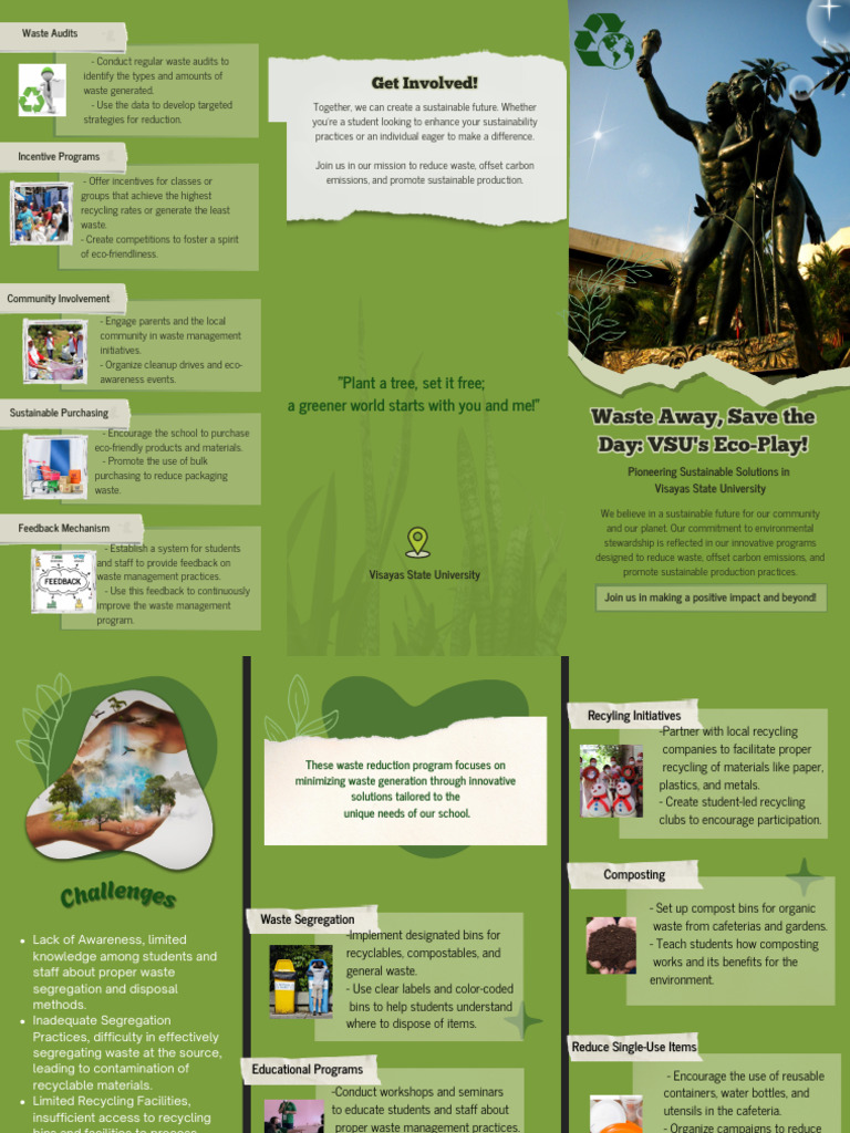 Green Modern Minimalist Waste Reduction Trifold Brochure 20250421 ...