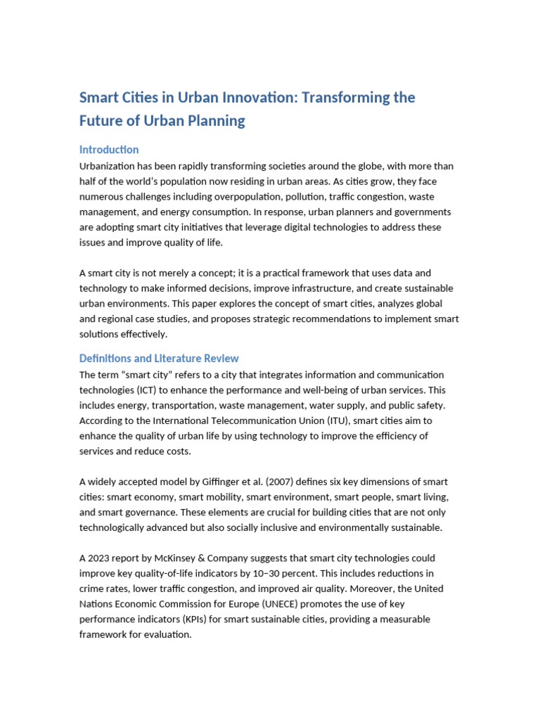 Smart_Cities_Research_Full_Version | PDF | Sustainability | Economies