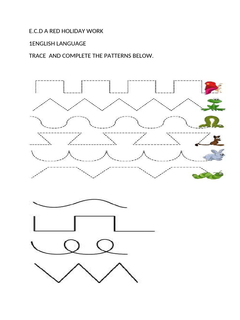 ECD Holiday Workbook Activities | PDF