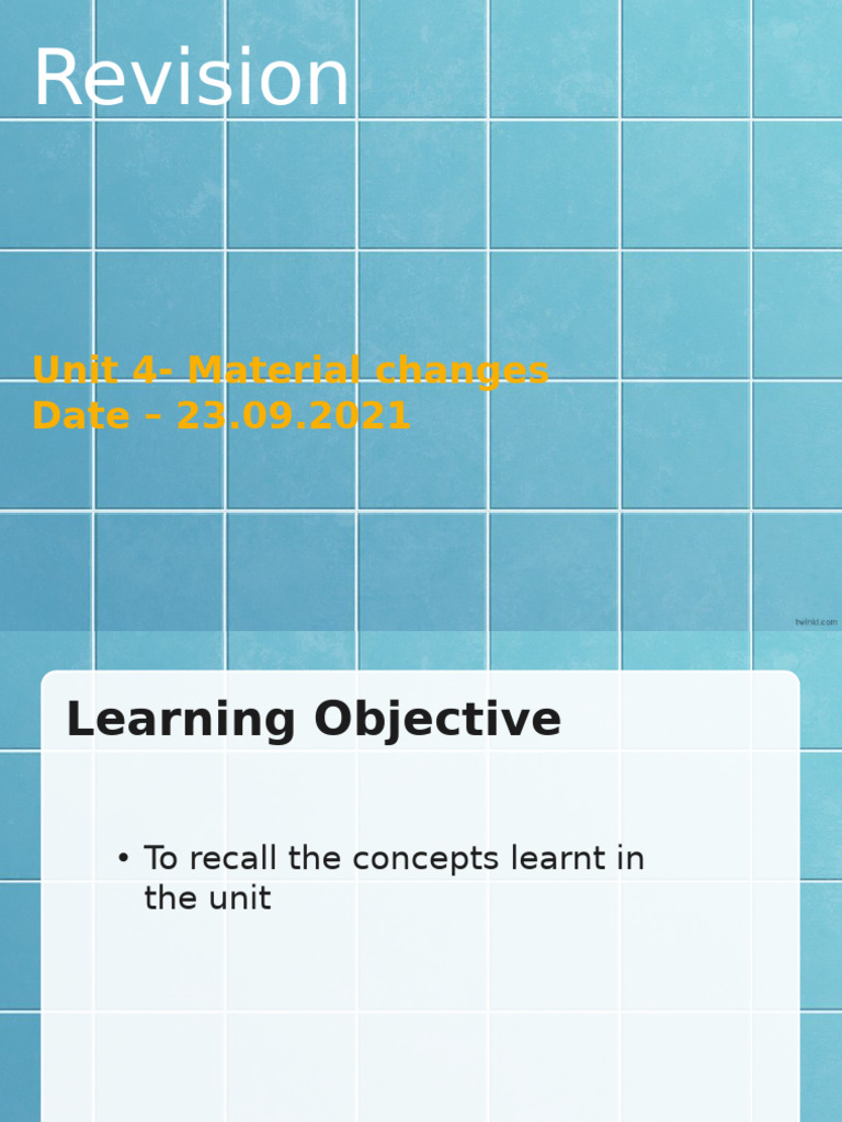 Grade 5 Science L4 Revision 23 09 | PDF