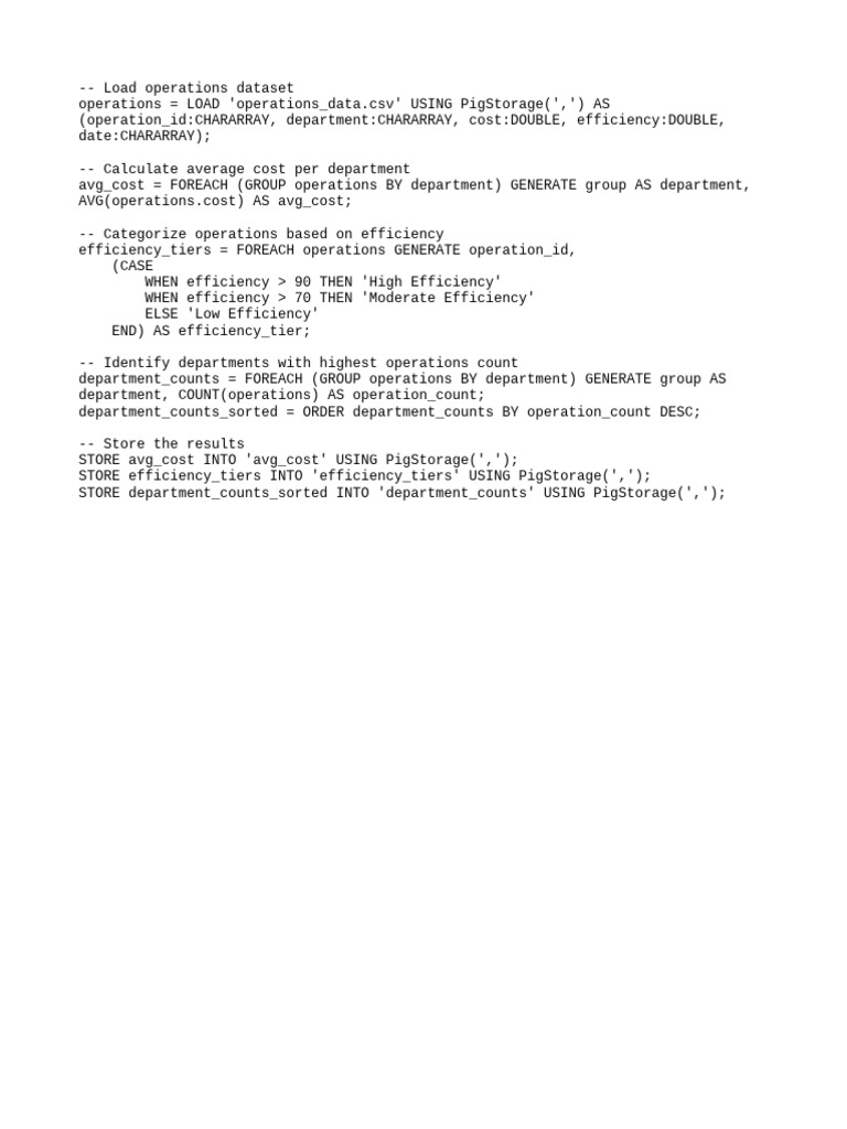 Operations Dataset | PDF