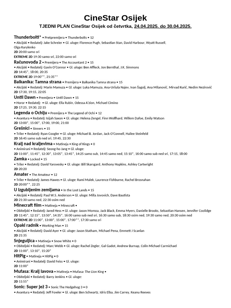 CineStar Osijek 24.04.2025 | PDF