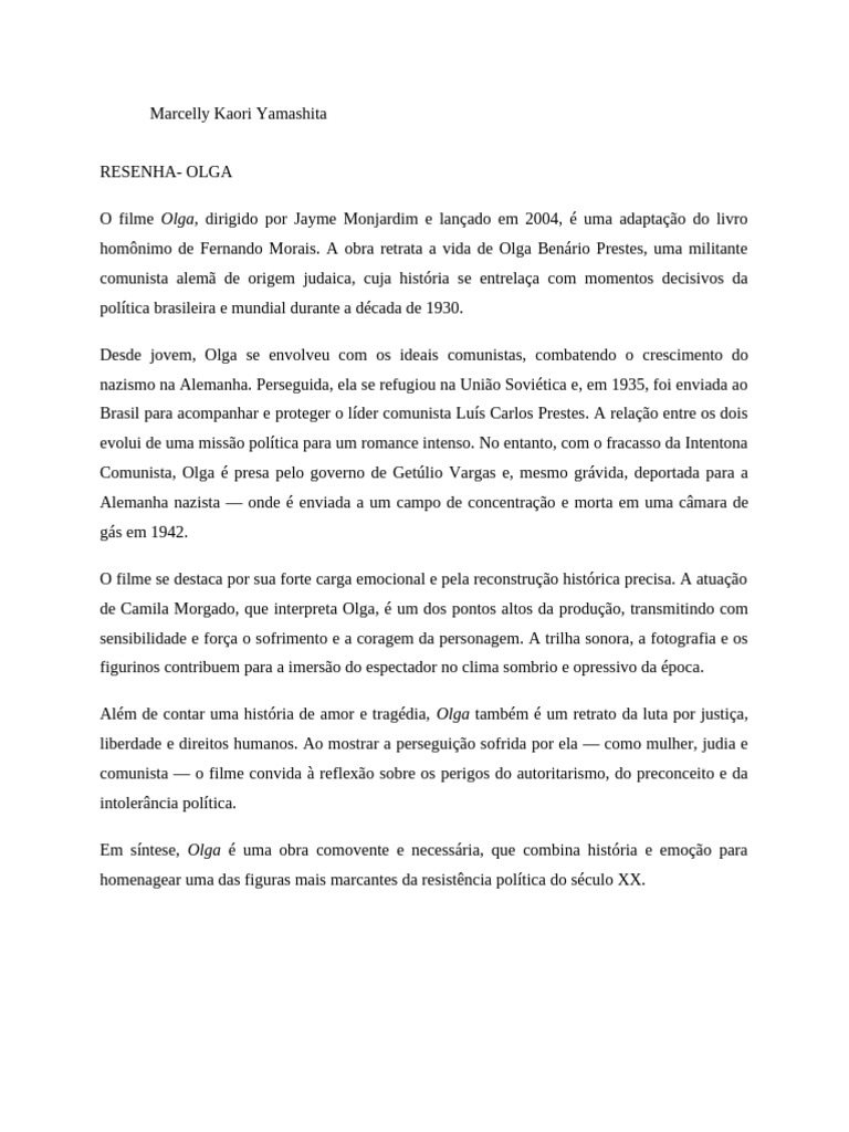Resenha Olga | PDF