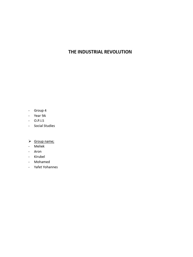 Social Studies Break Assignment | PDF | Industrial Revolution | Telegraphy