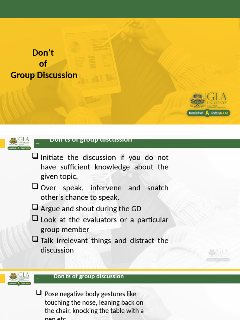 91.dont's of Group Discussion | PDF