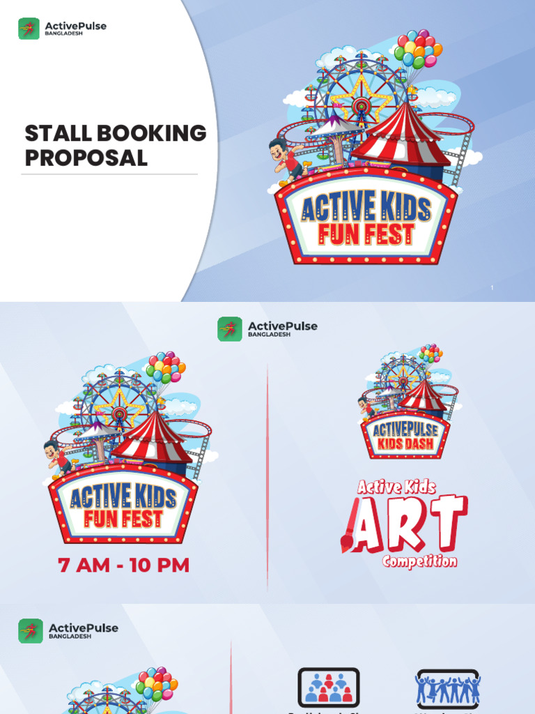 ActiveKids Fun Fest Stall Booking Proposal | PDF | Brand | Promotion And Marketing Communications