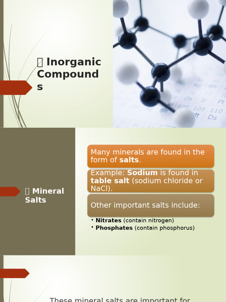 Essential Inorganic and Organic Compounds | PDF