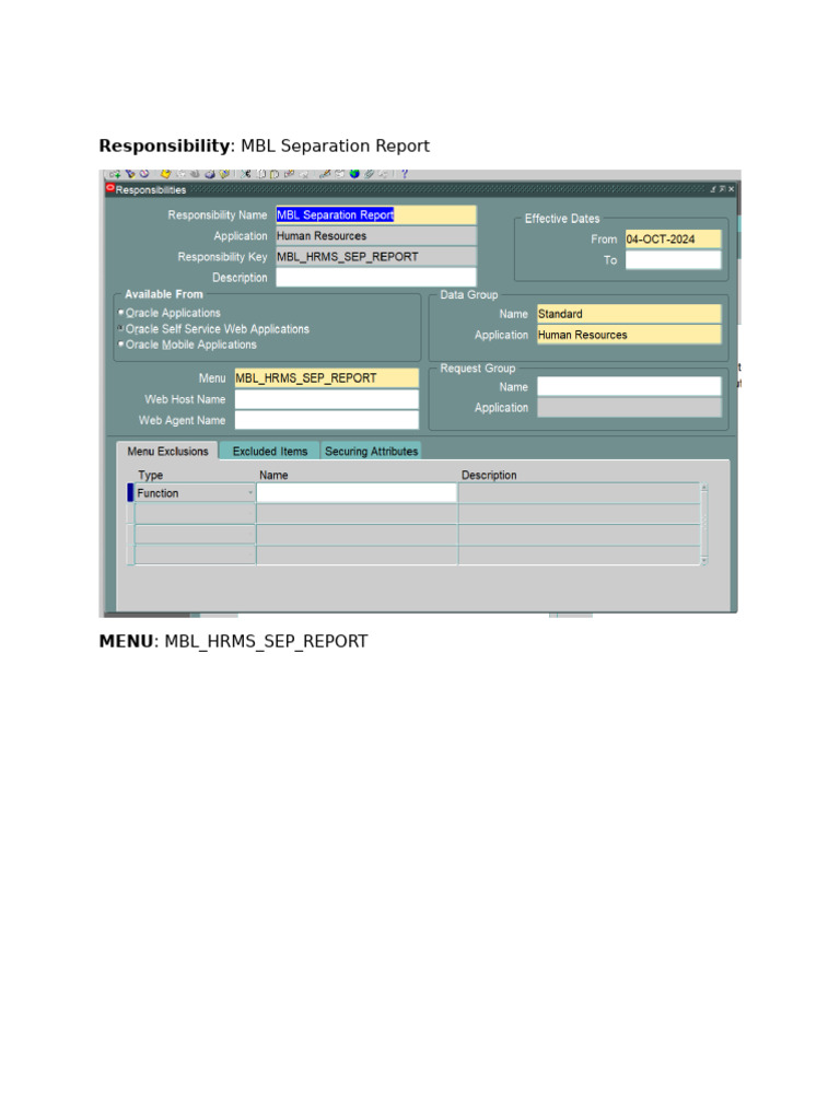 MBL Separation Report: Responsibility | PDF