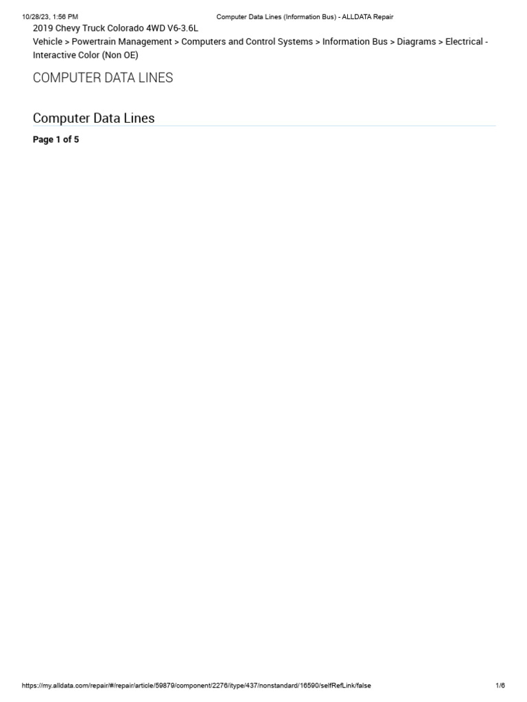 2019 Chevy Colorado Data Line Diagrams | PDF | Cars Of The United ...