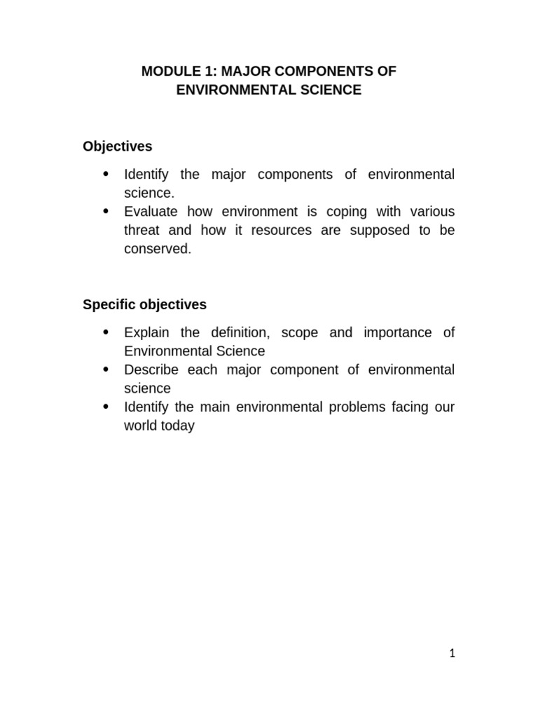 Edmun Module 1 For Students | PDF | Earth Sciences | Natural Environment
