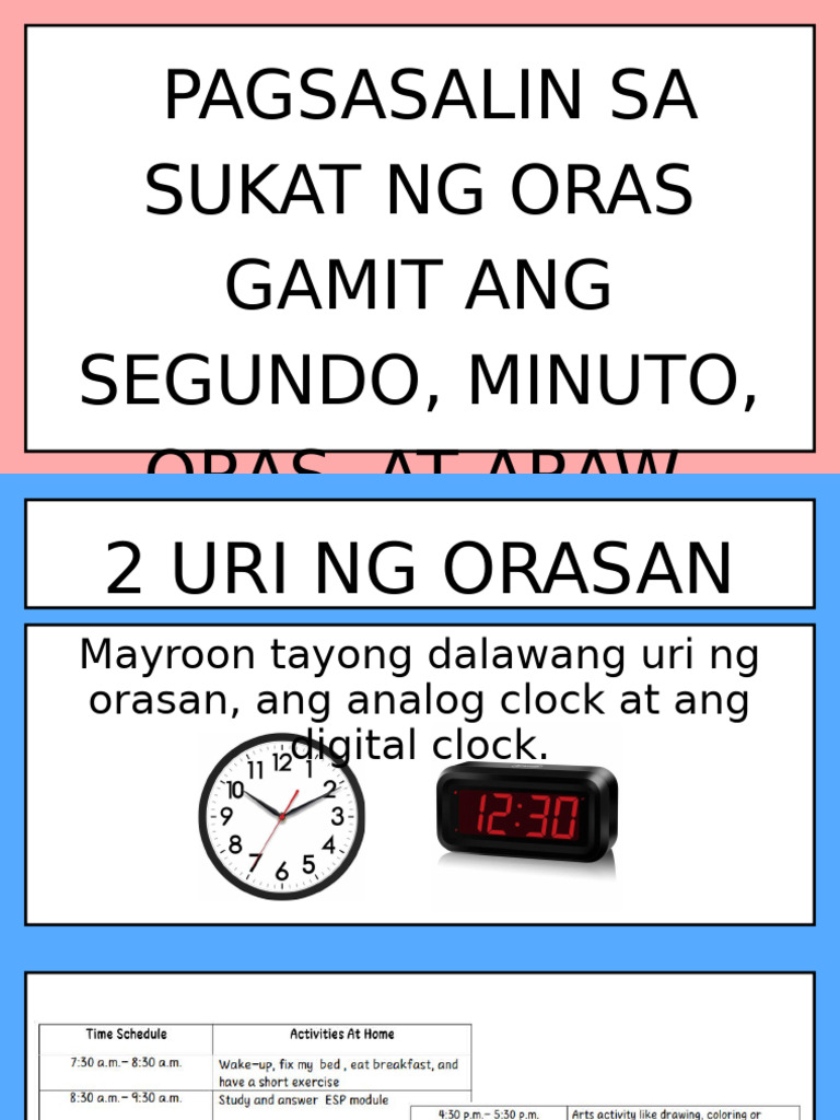 Pagsasalin ng Sukat ng Oras | PDF