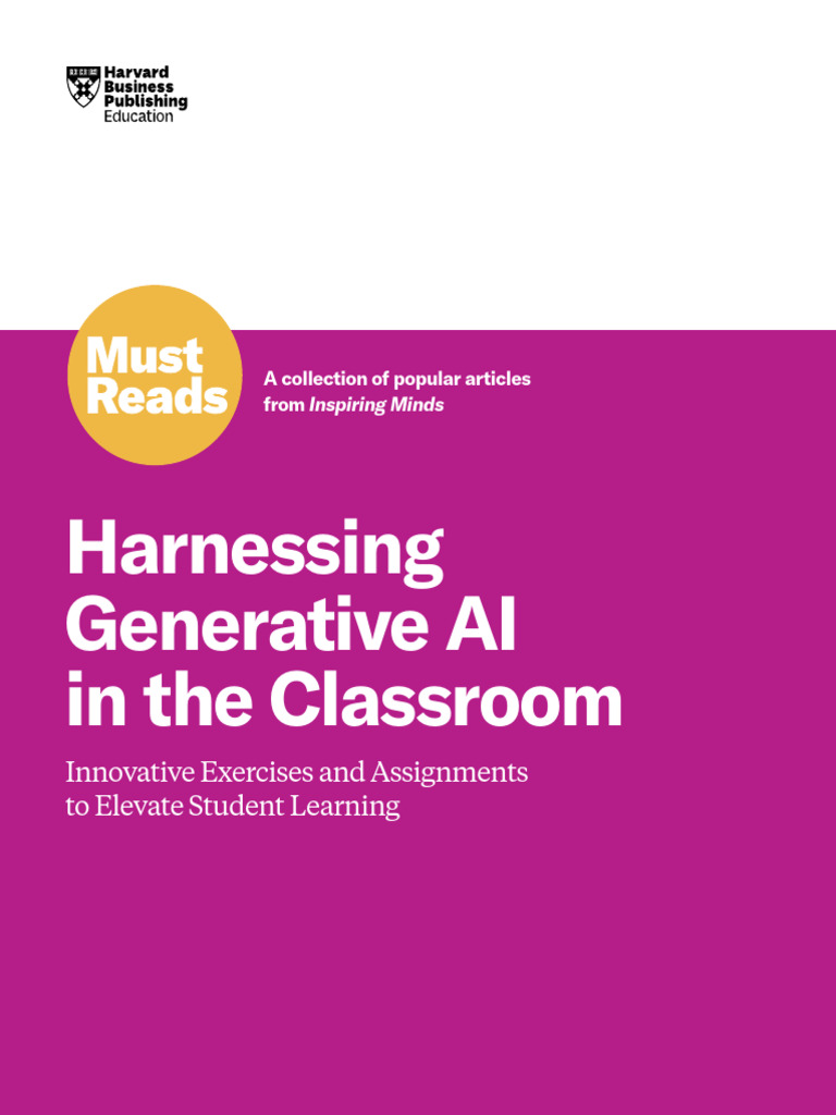 Harnessing Generative Ai in Classroom Harvard | PDF | Artificial ...
