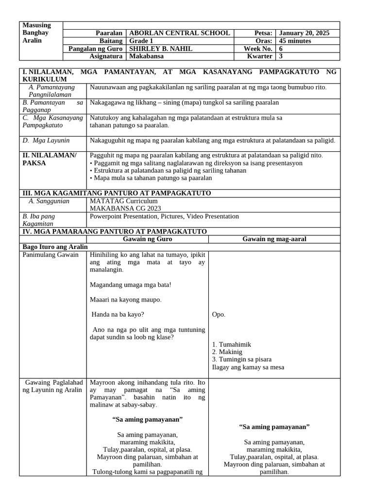 DLP - MAKABANSA (Day 1) | PDF
