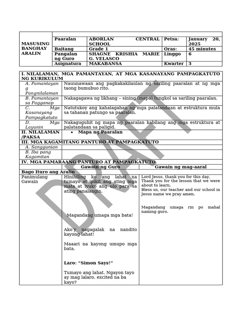 Makabansa LP Week 6-1 | PDF