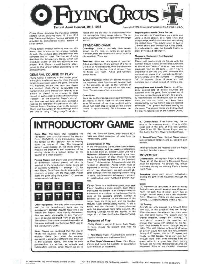 Flying Circus Complete Spi 1972 | PDF | Aircraft | Aviation