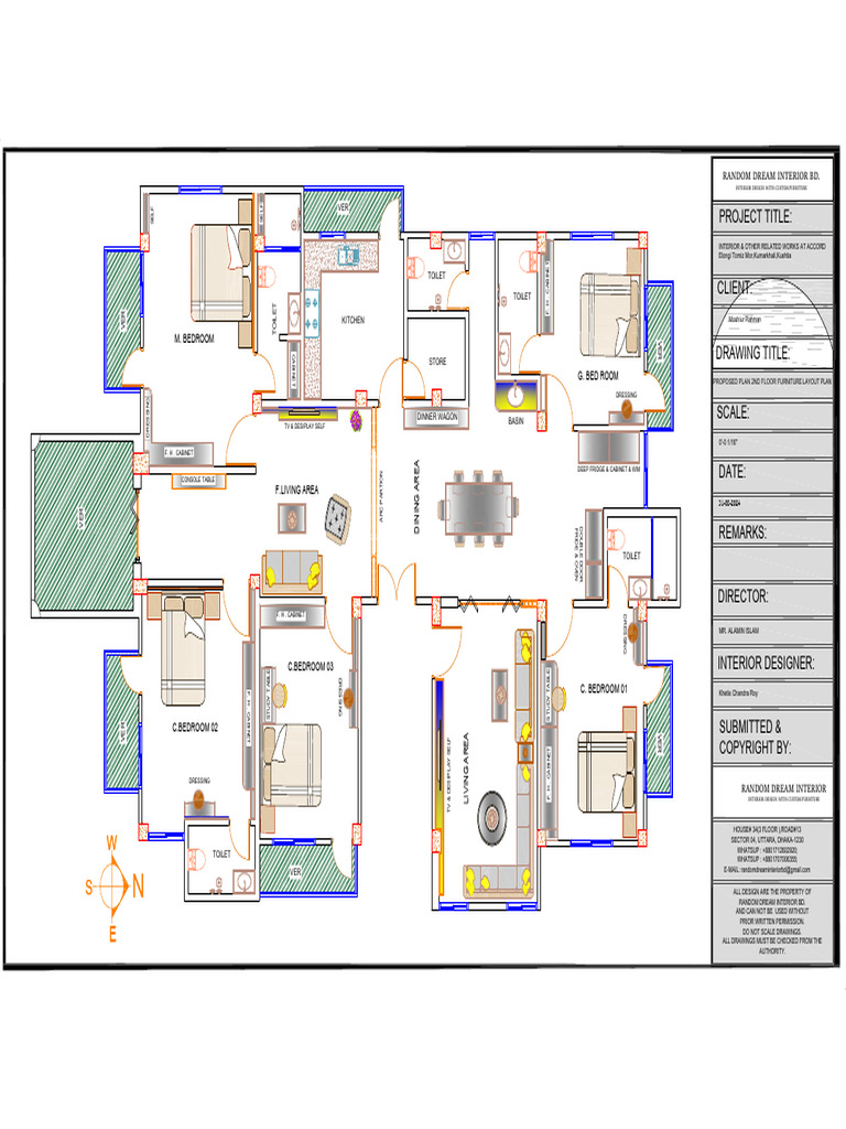 Kusthia Floor Furniture Layout Plan 01 | PDF | Bedroom | Home